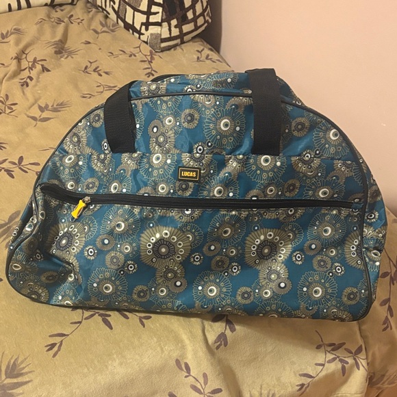 Lucas Hugh | Bags | Lucas Blue Floral Travel Bag | Poshmark